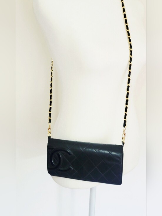 CHANEL | Bags | Authentic Chanel Combon Line Lambskin Long Bifold ...
